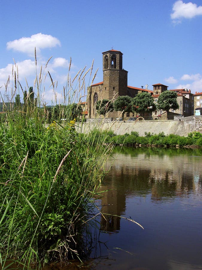 Langeac, L Allier stock photo. Image of river, walls, summer - 1030012