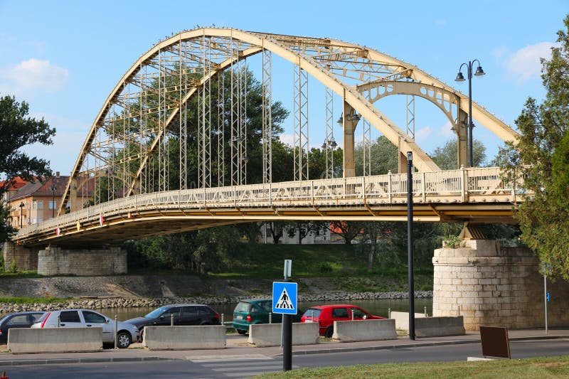 Langer Arch Bridge in Gyor, Hungary Stock Photo - Image of hungary ...