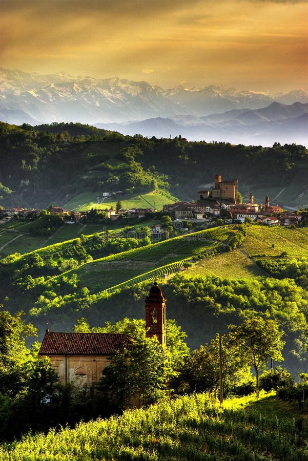 The Langhe - Serralunga D`Alba Stock Photo - Image of land, countriside ...