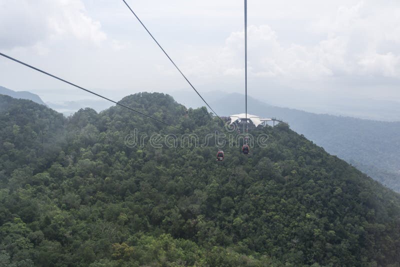 Langkawi Sky Bridge Cable Car Stock Photo - Image of view, langkawi ...