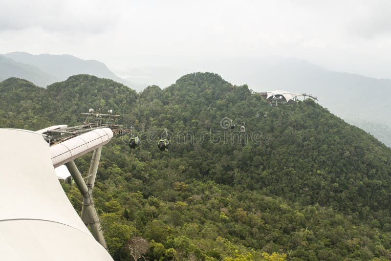Langkawi Sky Bridge Cable Car Stock Photo - Image of bridge ...