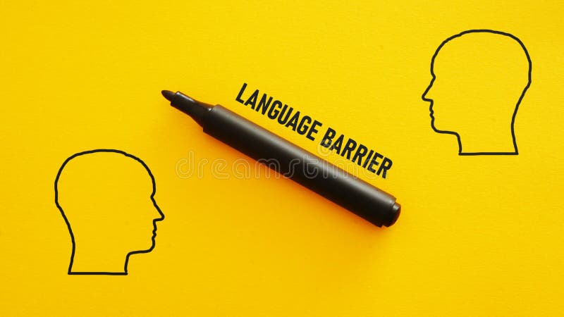 Language Barrier is Shown Using the Text Stock Photo - Image of ...
