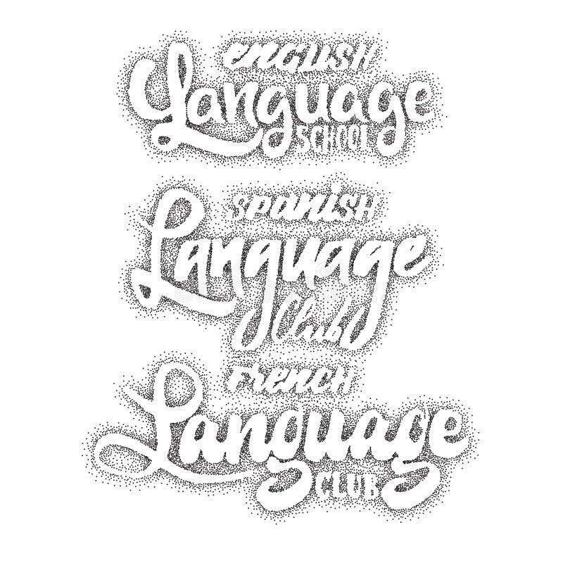 Language Club Badges and Labels Elements for Your Design Stock Vector ...