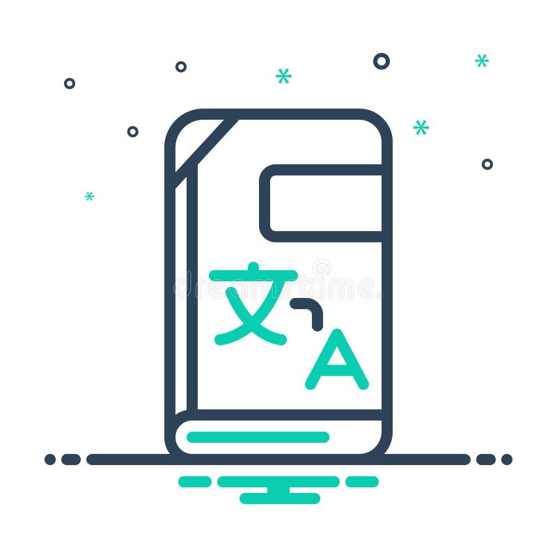 Mix Icon for Language Course, Language and Translator Stock Vector ...