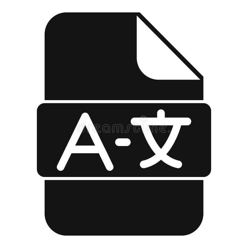 Language File Showing Different Alphabet Letters Icon Stock Vector ...