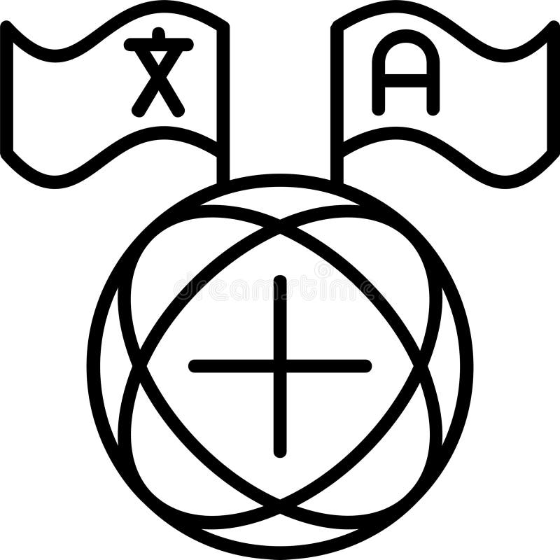 Language Flags Outline Vector Icon Stock Vector - Illustration of ...