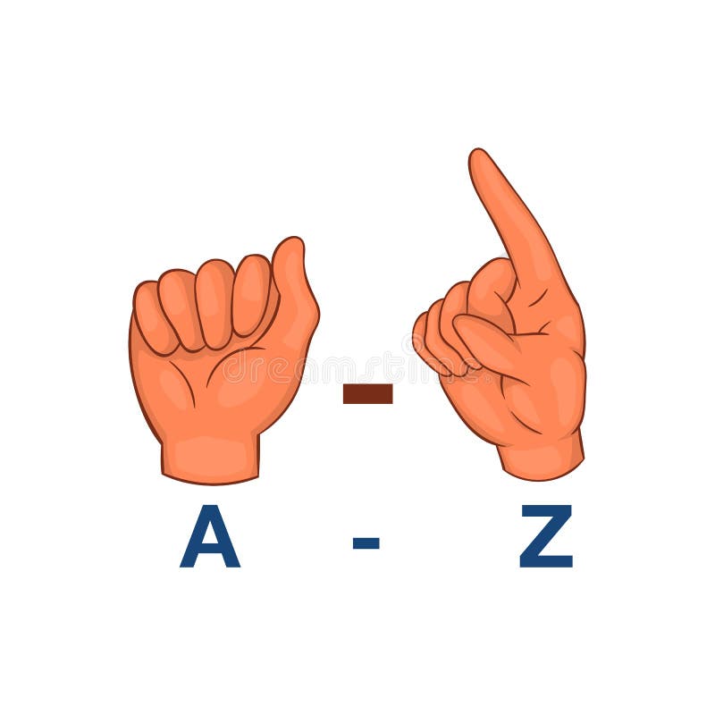 American Sign Language Talk Stock Illustrations – 140 American Sign ...