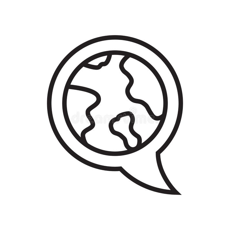 Language Icon Vector Sign and Symbol Isolated on White Background ...