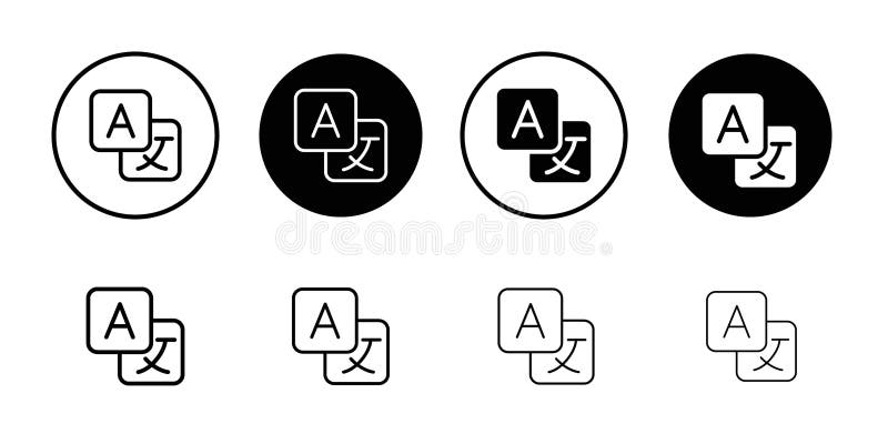Language Icon Outline Vector for Web Ui Stock Vector - Illustration of ...