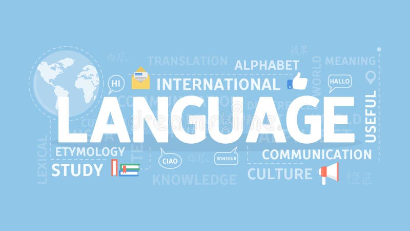 Language Illustration Concept. Stock Vector - Illustration of learning ...