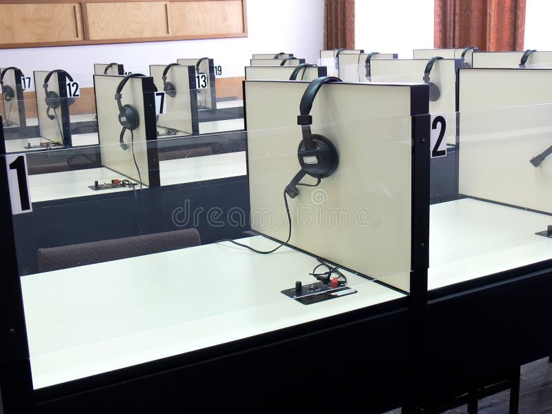 Language laboratory stock photo. Image of booth, divided - 4364548