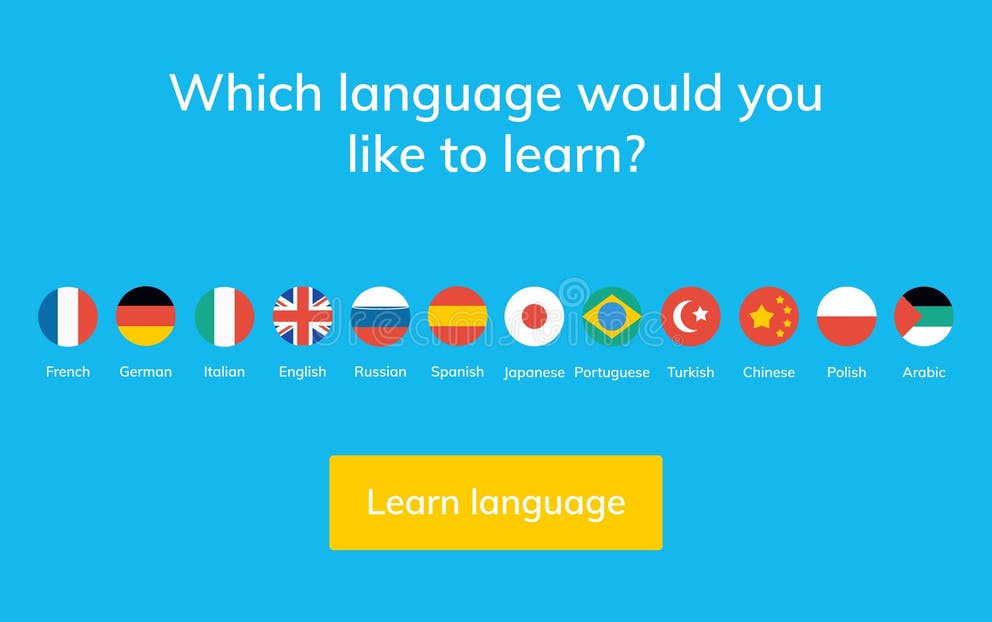 Language Learn Vector Banner Design. Language Course English Different ...