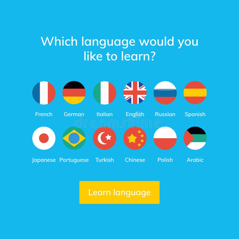 Language Learn Vector Banner Design. Language Course English Different ...