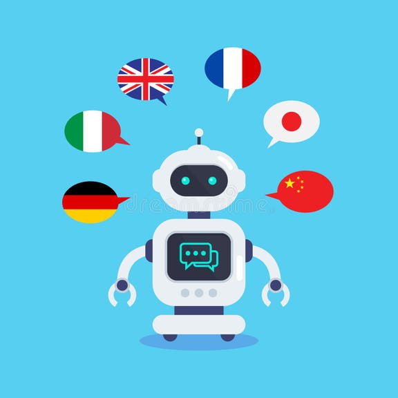 Language Learning with Artificial Intelligence Stock Vector ...