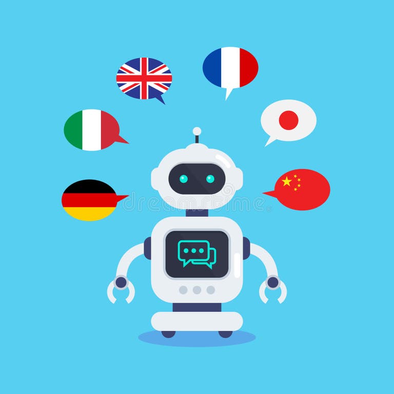 Language Learning with Artificial Intelligence Stock Vector ...
