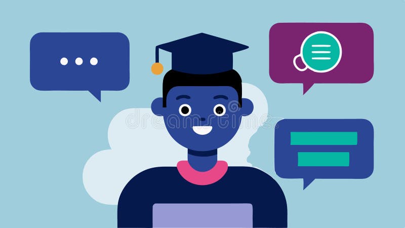 Language Learning Assistant a Scene with a Student Practicing a New ...