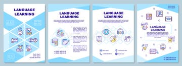 Language Learning Brochure Template Stock Vector - Illustration of ...