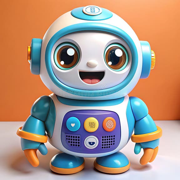 Kids Language Learning Buddy is an AI-powered Toy Stock Illustration ...