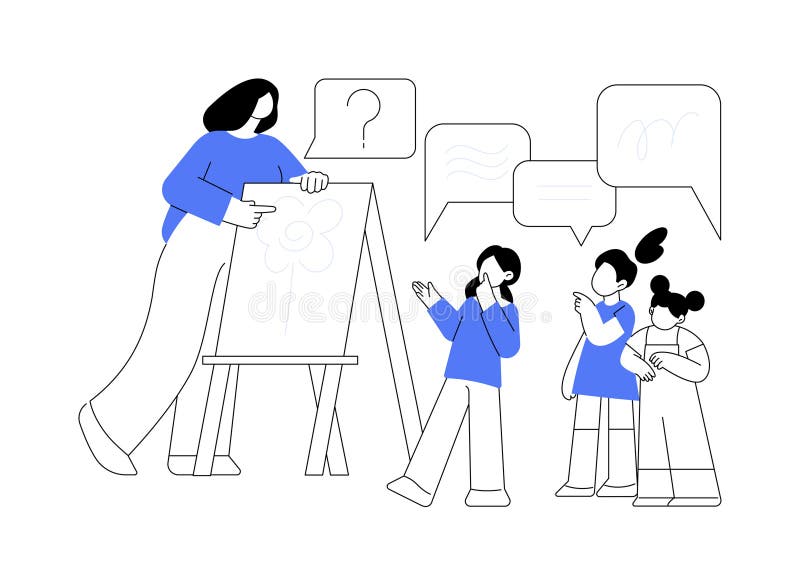 Language Learning Camp Abstract Concept Vector Illustration. Stock ...