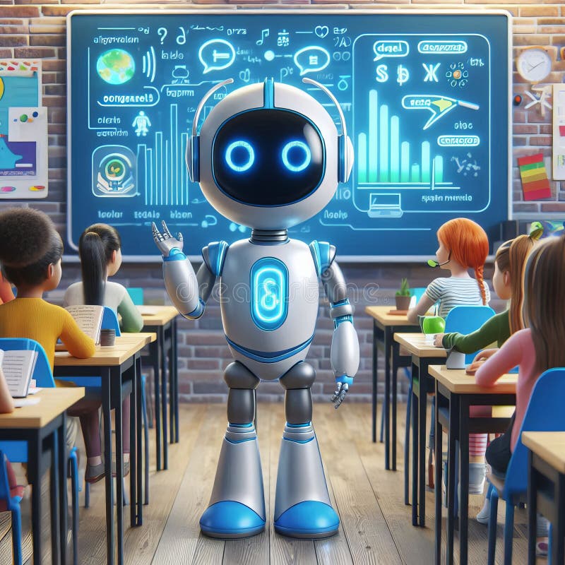 35 132. Language Learning Robot - a Robot Designed for Teachig Stock Illustration - Illustration ...