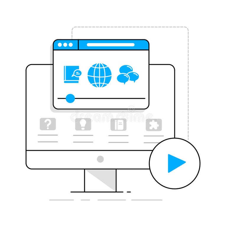 Language Learning Tutorial Illustration, Language Tutorial Graphics ...