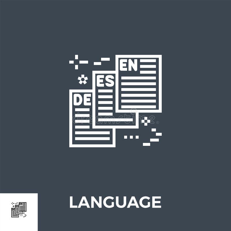 Language Line Icon stock vector. Illustration of english - 217223056