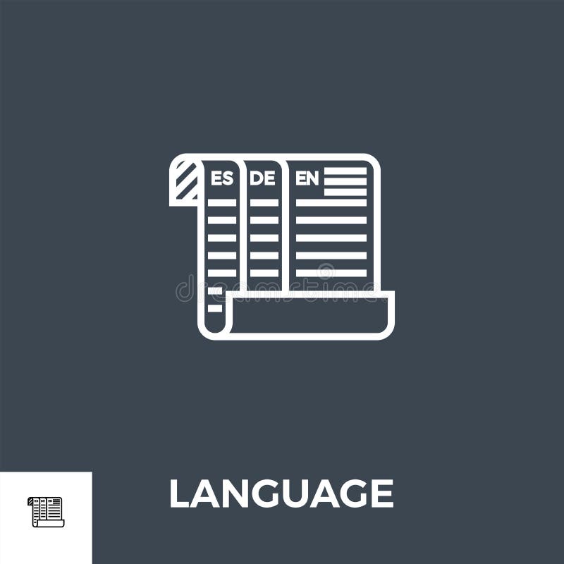 Language Line Icon stock vector. Illustration of design - 217673461