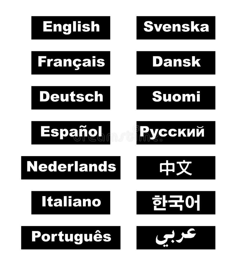 European Languages No 2 stock vector. Illustration of flag - 27467634