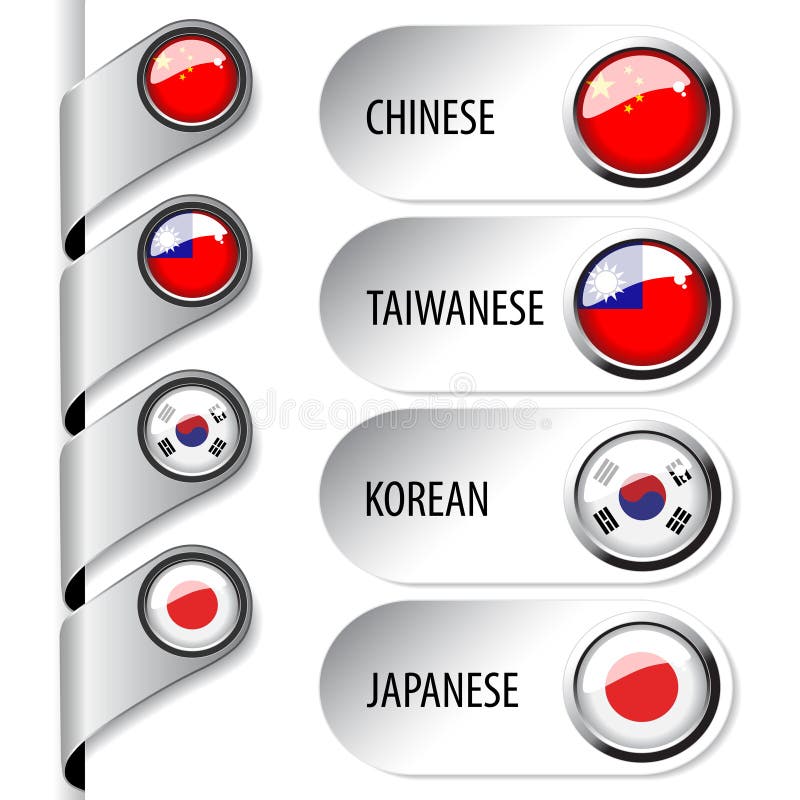 Language Pointers with Flag - American and British English Stock Vector ...