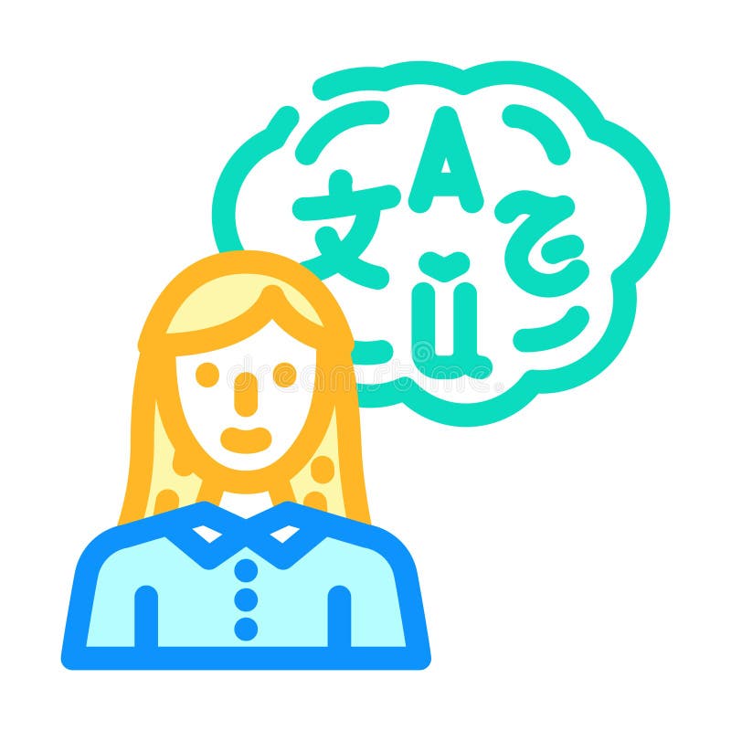 Language Proficiency Interview Job Color Icon Vector Illustration Stock ...