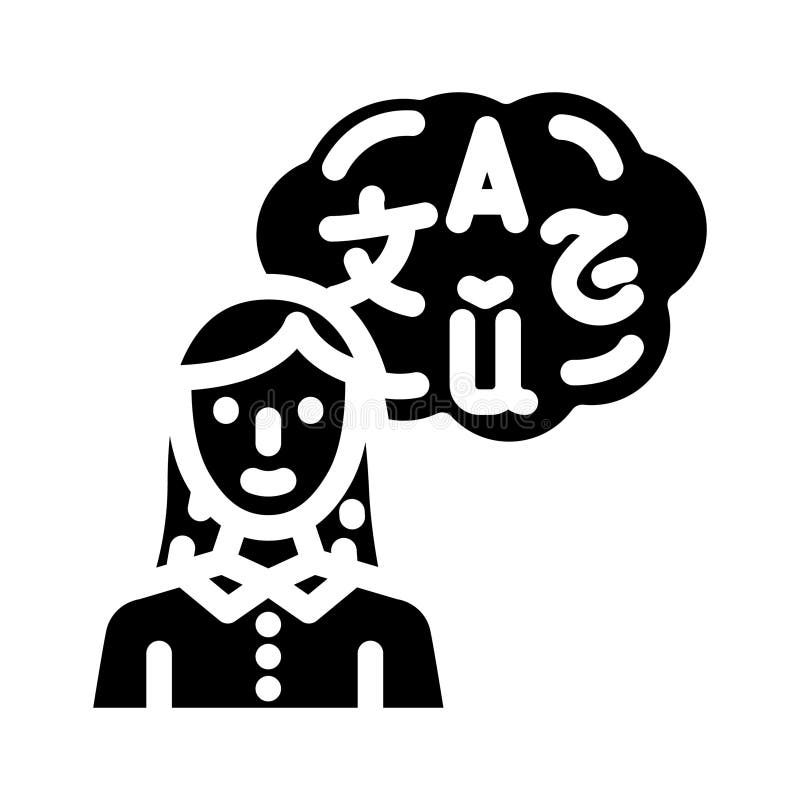 Language Proficiency Interview Job Glyph Icon Vector Illustration Stock ...
