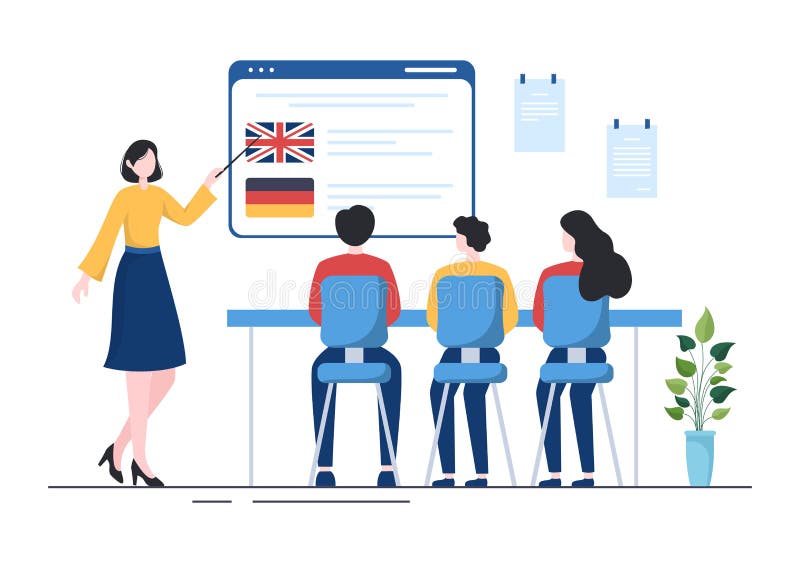 English Courses Cartoon Stock Illustrations – 720 English Courses ...