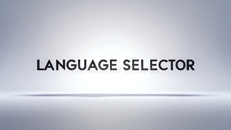 Language Selector Text For User Accessibility And Navigation Options Stock Illustration