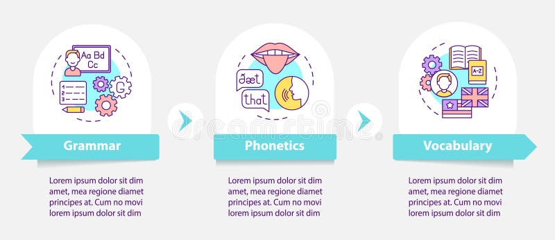 Language Study Vector Infographic Template Stock Vector - Illustration ...