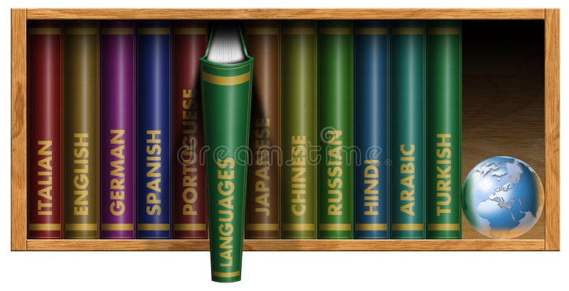 Language books stock vector. Illustration of brown, linguistic - 8510381