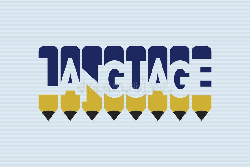 Language Text with Pen Symbol Creative Ideas Design. Language ...