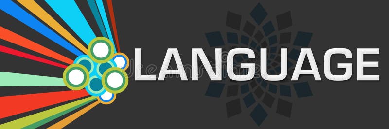 Language Colorful Background Cutout Horizontal Stock Illustration ...