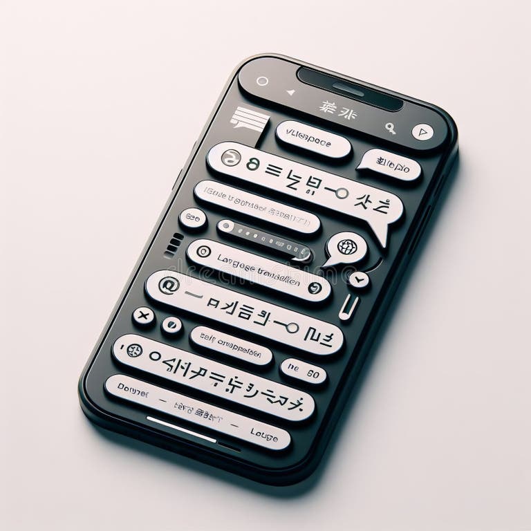 Language Translation App Interface with Text Input, Language Se Stock ...