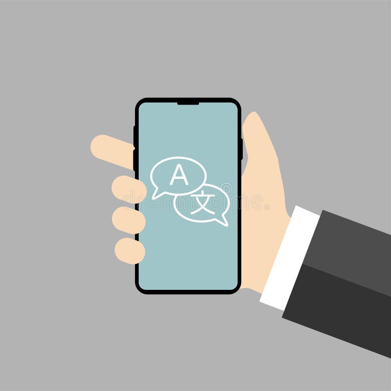 Language Translation Icon Black and White Vector Stock Vector ...