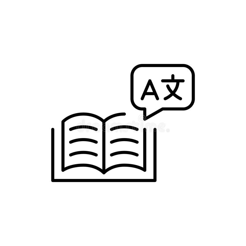 Language Translation and Learning Guide Book. Pixel Perfect Vector Icon ...