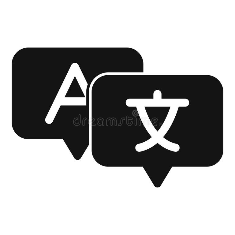 Language Translator App Icon Showing Different Languages Being ...