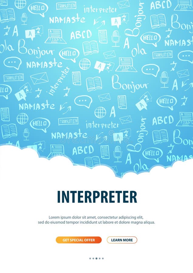 Translator Banner Stock Illustrations – 891 Translator Banner Stock ...