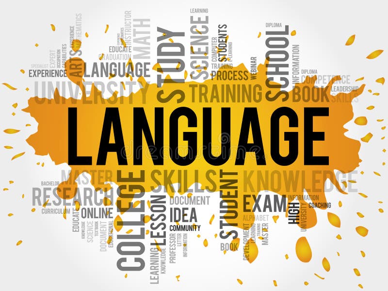 LANGUAGE word cloud stock illustration. Illustration of education ...