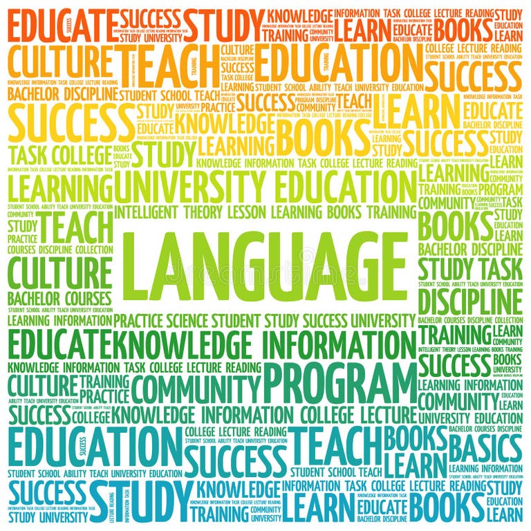 LANGUAGE word cloud stock vector. Illustration of english - 205814735