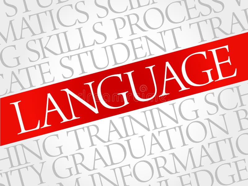 LANGUAGE word cloud stock illustration. Illustration of infotext ...