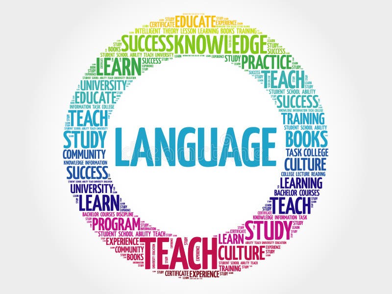 LANGUAGE word cloud stock illustration. Illustration of russian - 205843134