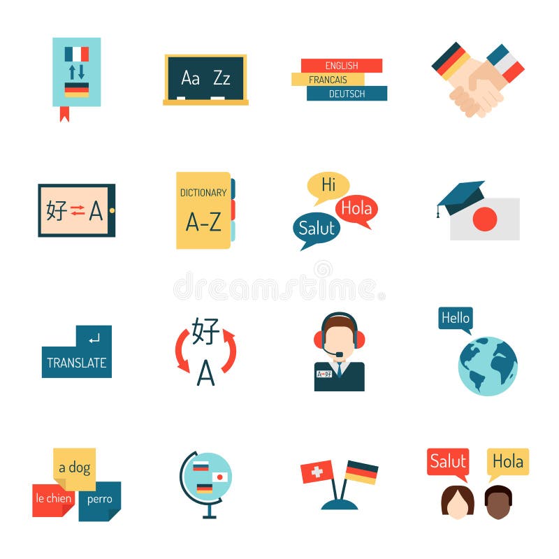 Language Learning Symbols in Seamless Pattern, Vector Illustration ...
