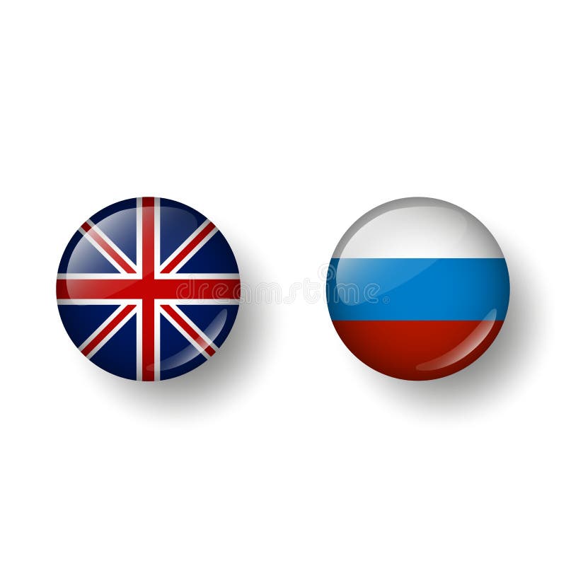 Languages English and Russian. Vector Stock Vector - Illustration of ...