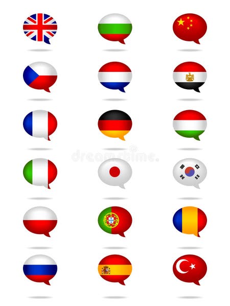 Languages Flag Set stock vector. Illustration of flag - 30457394