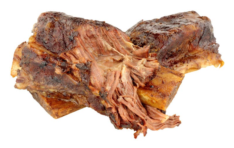 Rundvlees Korte Ribben En Fijngestampte Aardappelmaaltijd Stock Foto ...